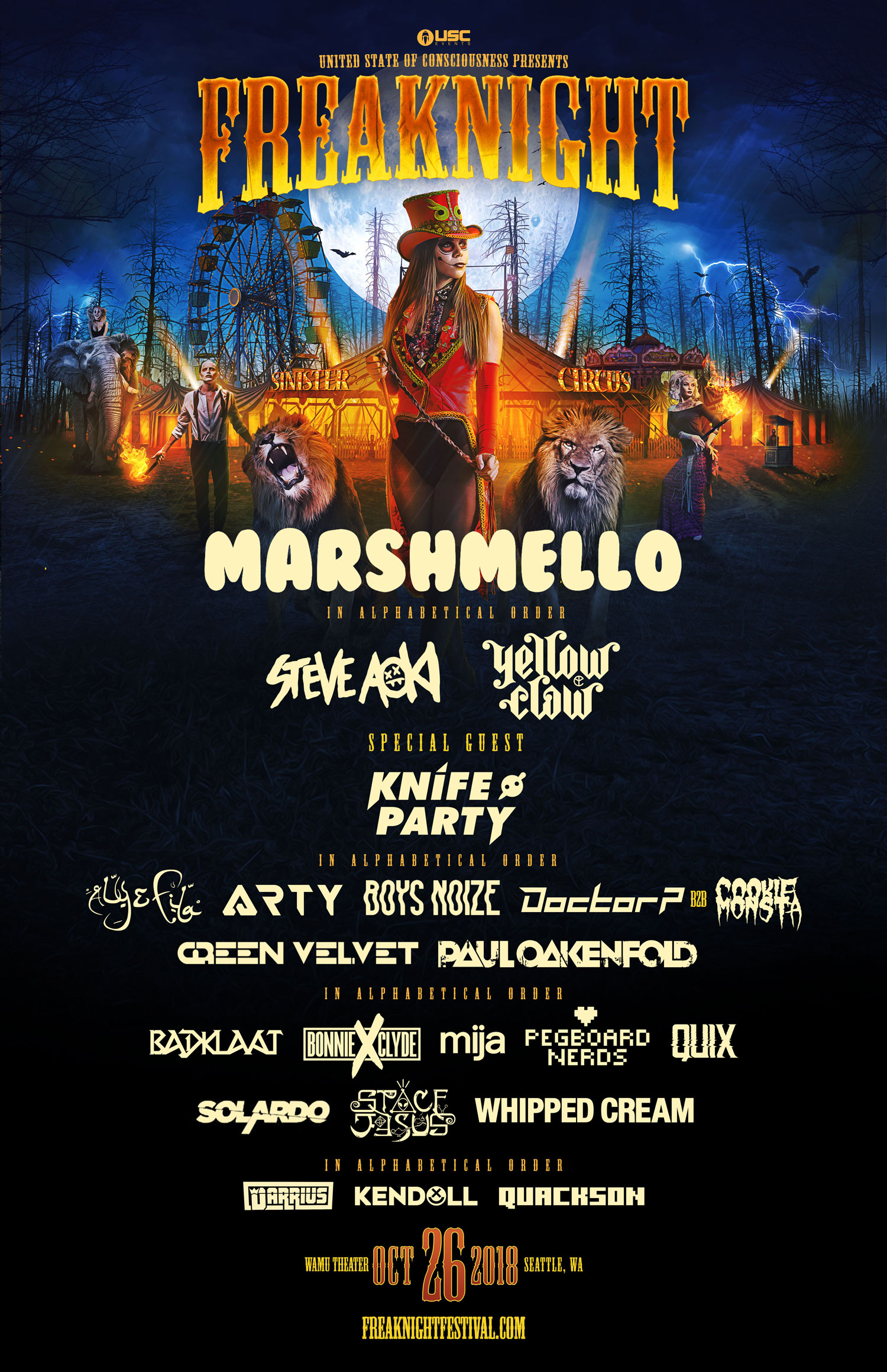 Festival: FreakNight – Seattle, Wash. tickets and lineup on Oct 26 ...