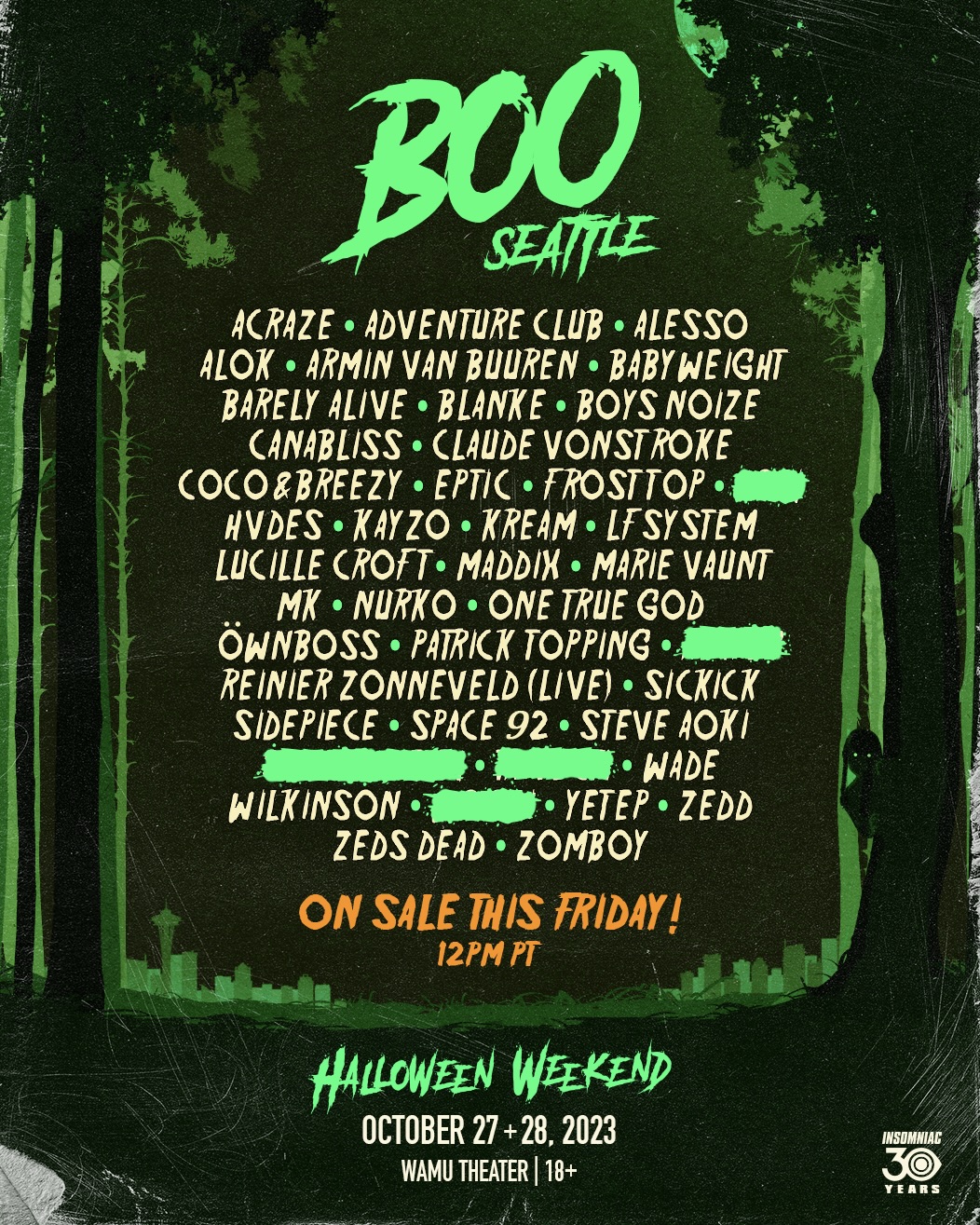 Festival: Insomniac Boo! – Seattle, Wash. tickets and lineup on Oct 25 ...