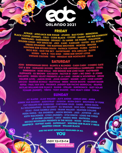 EDC Orlando reveals daily artist lineup, single-day tickets now ...