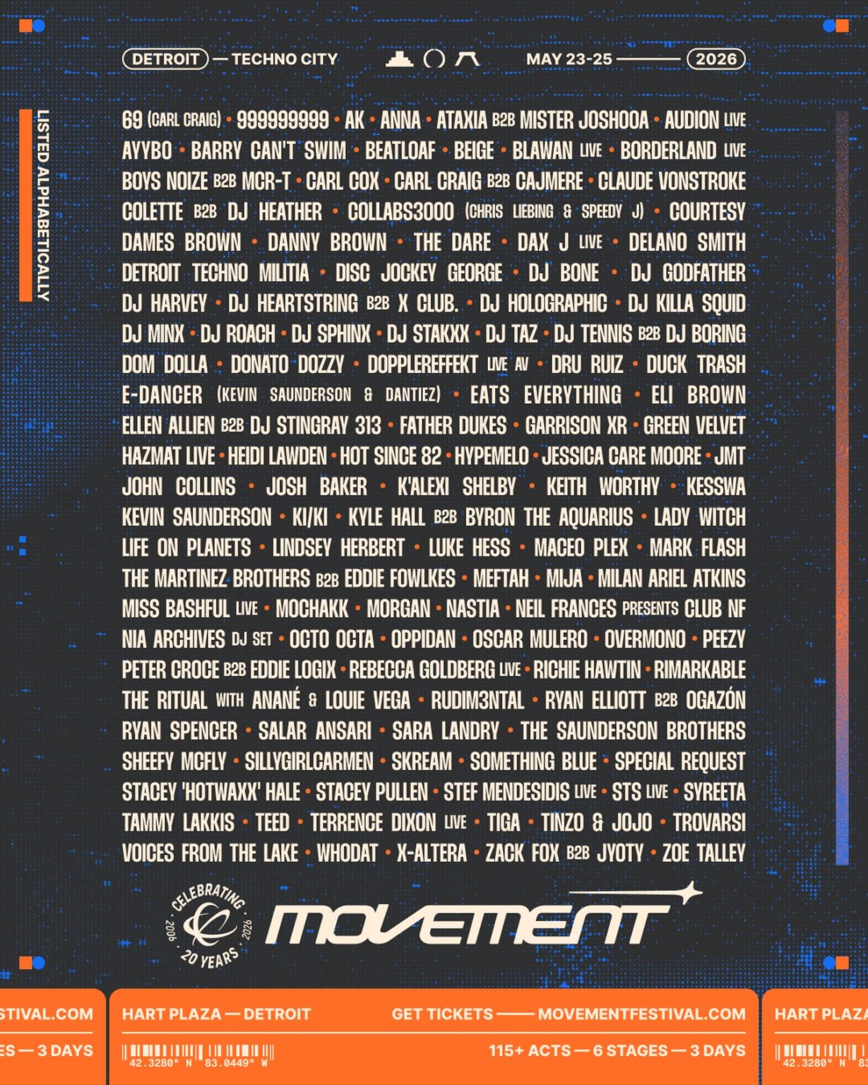 Detroit’s Movement Festival announces 2026 lineup – Electronic Midwest